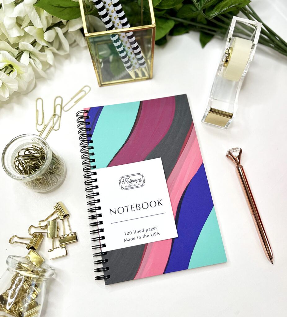 Wavy Stripe Spiral Journal - Katherine Designs & Co.